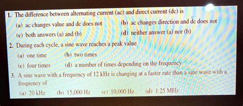 SOLVED The Difference Between Alternating Current AC And Direct