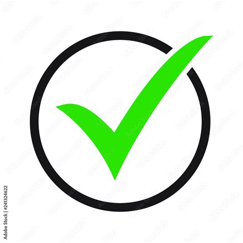 Vecteur Stock Tick Icon Vector Symbol Checkmark Isolated On White