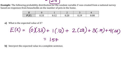 calculate the expected value of a random variable youtube