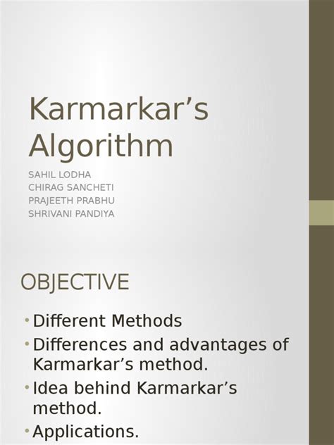 karmarkar s algorithm sahil lodha chirag sancheti prajeeth prabhu shrivani pandiya pdf