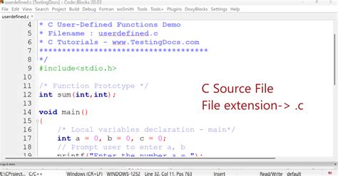 c program files and formats