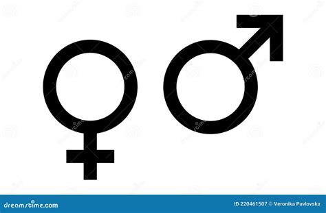 Gender Icon Set The Sign Of A Woman A Man A Non Binary Gender Identity Androgynous And