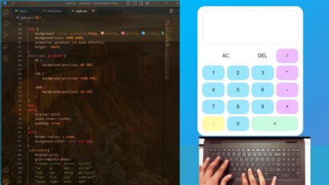 asmr programming building calculator app javascript no talking youtube