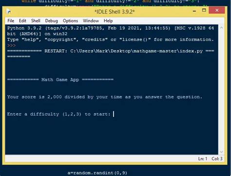 math game app in python with source code sourcecodester