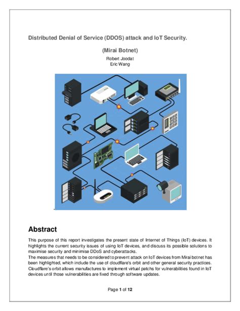 pdf distributed denial of service ddos attacks and iot security mirai botnet cloudflare