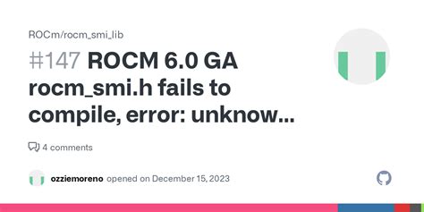 ROCM 6 0 GA Rocm Smi H Fails To Compile Error Unknown Type Name