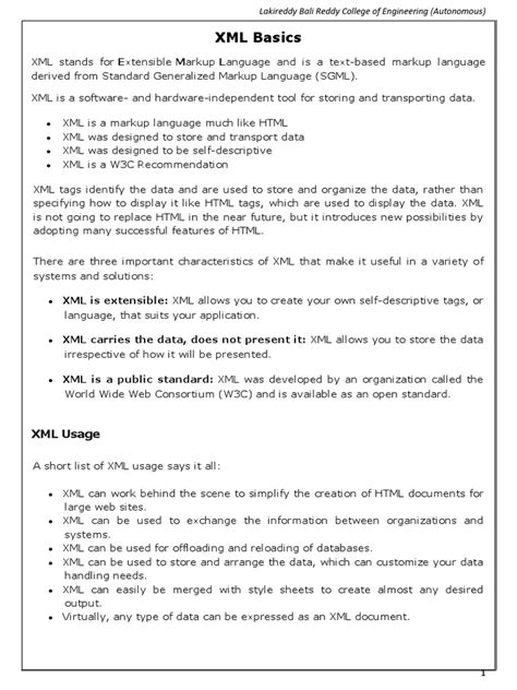an introduction to xml syntax and structure pdf xml schema xslt