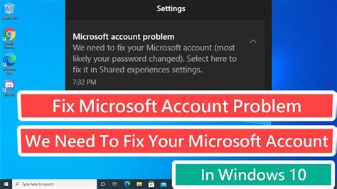 Fix Microsoft Account Problem We Need To Fix Your Microsoft Account In