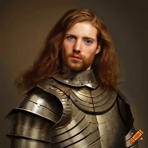 Man With Medium Brown Hair Small Beard And Even Brown Eyes Wearing A Medieval Cuirass On Craiyon