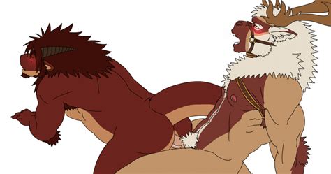 Rule 34 All Fours Anal Anal Sex Animated Antlers Armpit Hair Blush Body Hair Cervine Chest