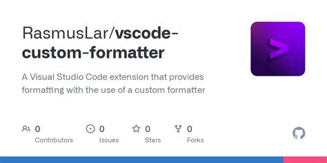 GitHub RasmusLar Vscode Custom Formatter A Visual Studio Code