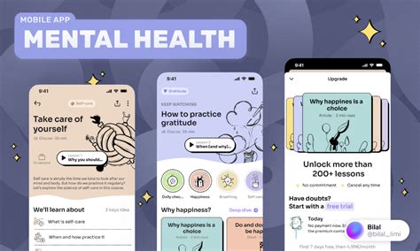 Mental Health Mindfulness Mobile App Neubrutalism UI Figma