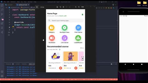 Flutter UI Dashboard 1 Listview Wrap RatingBar YouTube