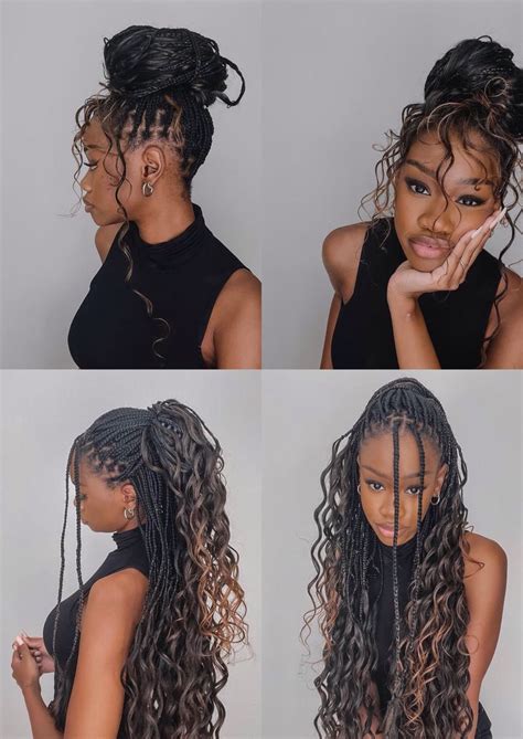 Bohemian Knotless Braids Hairstyles Goddess Braids Hairstyles Box