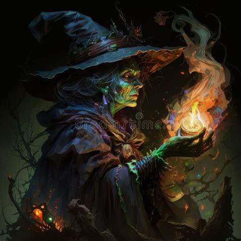 Fantasy Witch Casting Spells Stock Illustrations 34 Fantasy Witch Casting Spells Stock