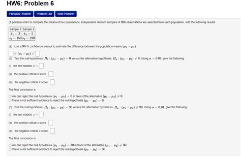 solved hw6 problem 6 previous problem problem list next