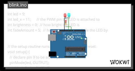 Fade Double Wokwi ESP32 STM32 Arduino Simulator