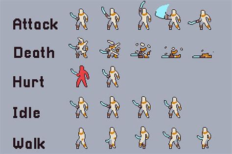 Free Enemy Sprite Sheets Pixel Art By Free Game Assets GUI Sprite