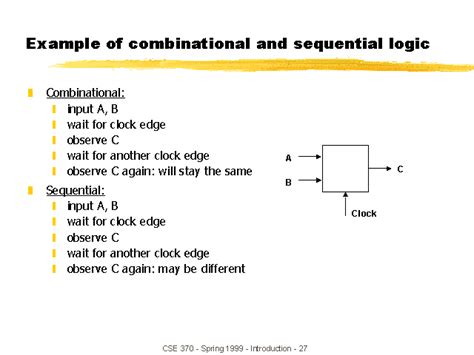 example of combinational and sequential logic