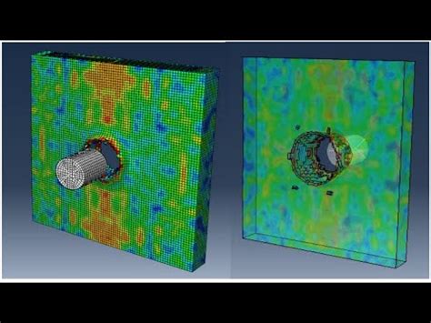 Abaqus Tutorials Bullet Impact Using Dynamic Explicit Analysis Youtube