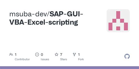github msuba dev sap gui vba excel scripting