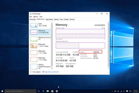 How To Check Ram Frequency In Windows 10 Using The Task Manger