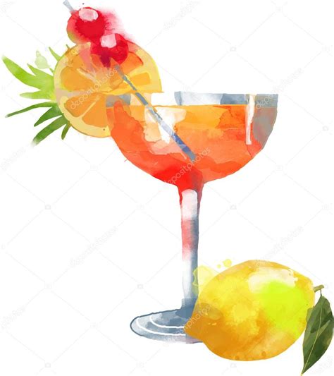 Cocktail Sex On The Beach — Stock Vector © Tatianadavidova 63655331