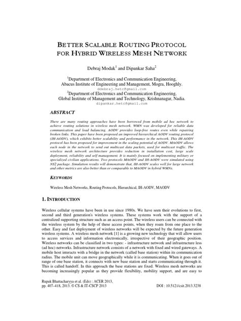 pdf better scalable routing protocol for hybrid wireless mesh network dokumen tips
