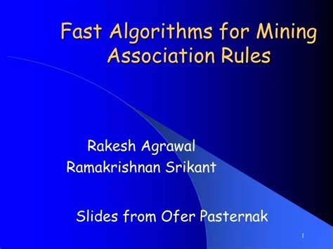 ppt fast algorithms for mining association rules powerpoint presentation id 4495538