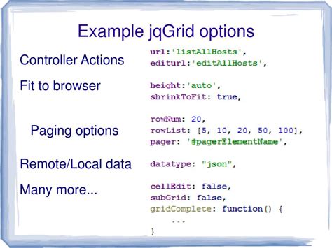ppt using jqgrid powerpoint presentation free download id 3712806