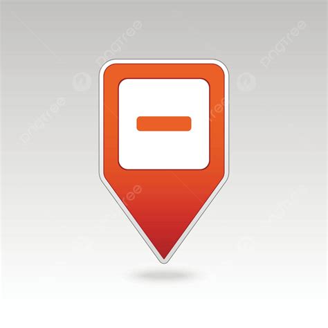Minus Pin Map Icon Map Pointermarkers Warna Simbol Penanda Vektor
