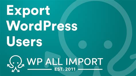 How To Export WordPress Users To CSV Excel Or XML YouTube