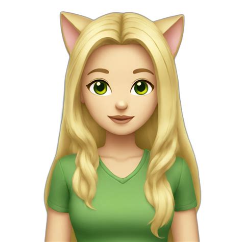 Girl Green Eyes Long Blonde Hair Baking Ai Emoji Generator