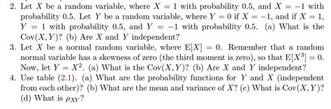 solved 2 let x be a random variable where x 1 with
