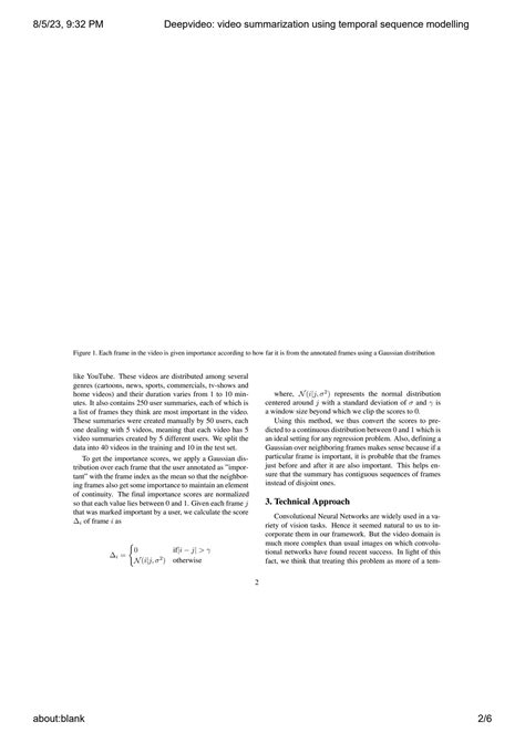 SOLUTION Deepvideo Video Summarization Using Temporal Sequence