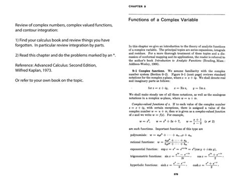 review of complex numbers complex valued functions and contour