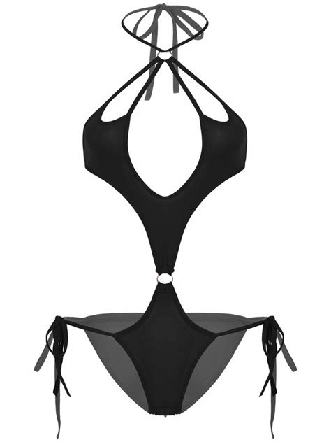 Feeshow Womens Lingerie Sexy Swimwear Exotic Micro Bikini G String Thong Slingshot Swimsuit