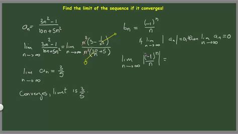 find the limit of the sequence if it converges part 2 youtube
