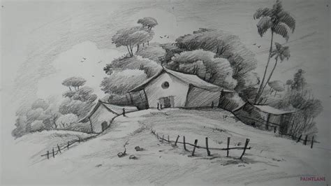 How To Draw Easy And Simple Landscape For Beginners With PENCIL YouTube