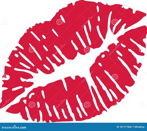 Red Kiss Mouth Stock Vector Illustration Of Lips Logo 107177060