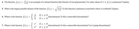 solved the function f x x 2 1 x 2 is an example of a