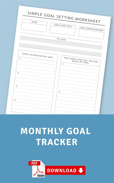 Goal Tracker Google Sheets Template