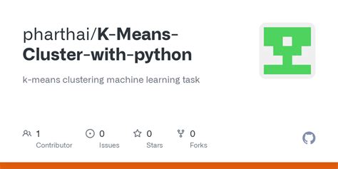 Github Pharthaik Means Cluster With Python K Means Clustering Machine Learning Task