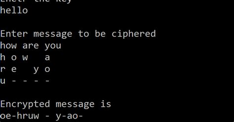 C Code To Encrypt Decrypt Message Using Transposition Cipher Coders