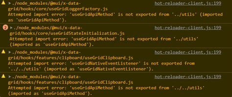 Attempted Import Error Usegridapimethod Is Not Exported From