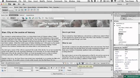 styling layouts with fluid grids in dreamweaver cs6 youtube