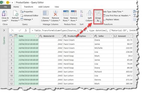 grouping or summarizing rows in power query bi gorilla