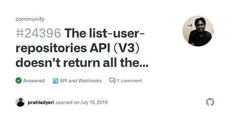 The List User Repositories API V3 Doesn T Return All The Repositories