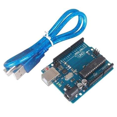 Placa Uno R3 DIP Atmega328 Cabo USB Compatível Arduino