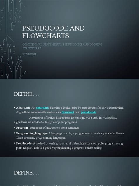 pseudocode and flowcharts pdf control flow computer programming
